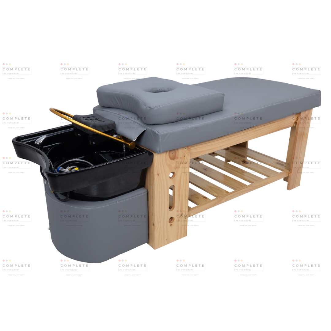 2 in 1 Head Spa Shampoo Bed and Black Basin – Complete Spa Furniture